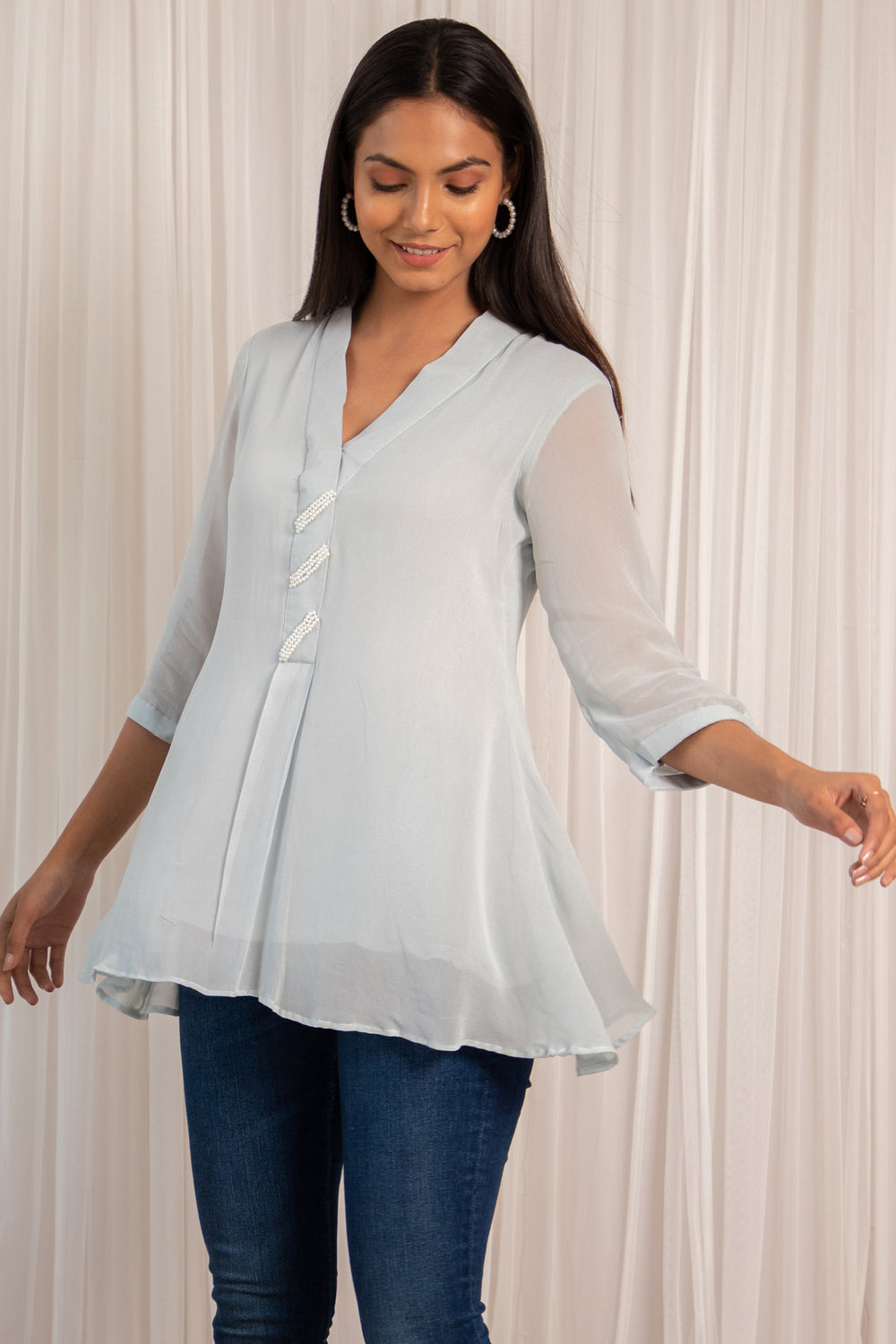 Powder Blue Pearl Work Top