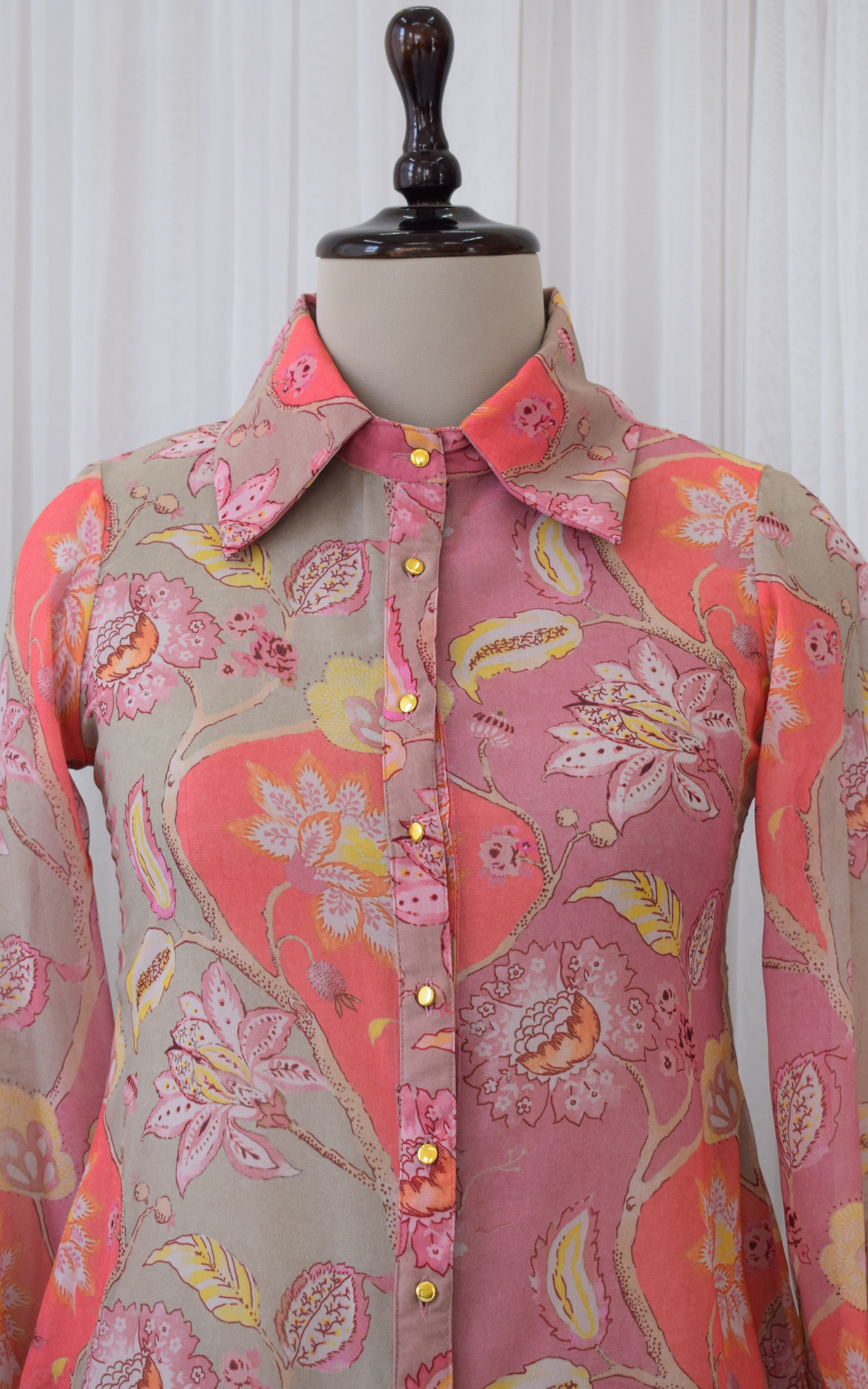 Multicolor Floral Printed Georgette Shirt
